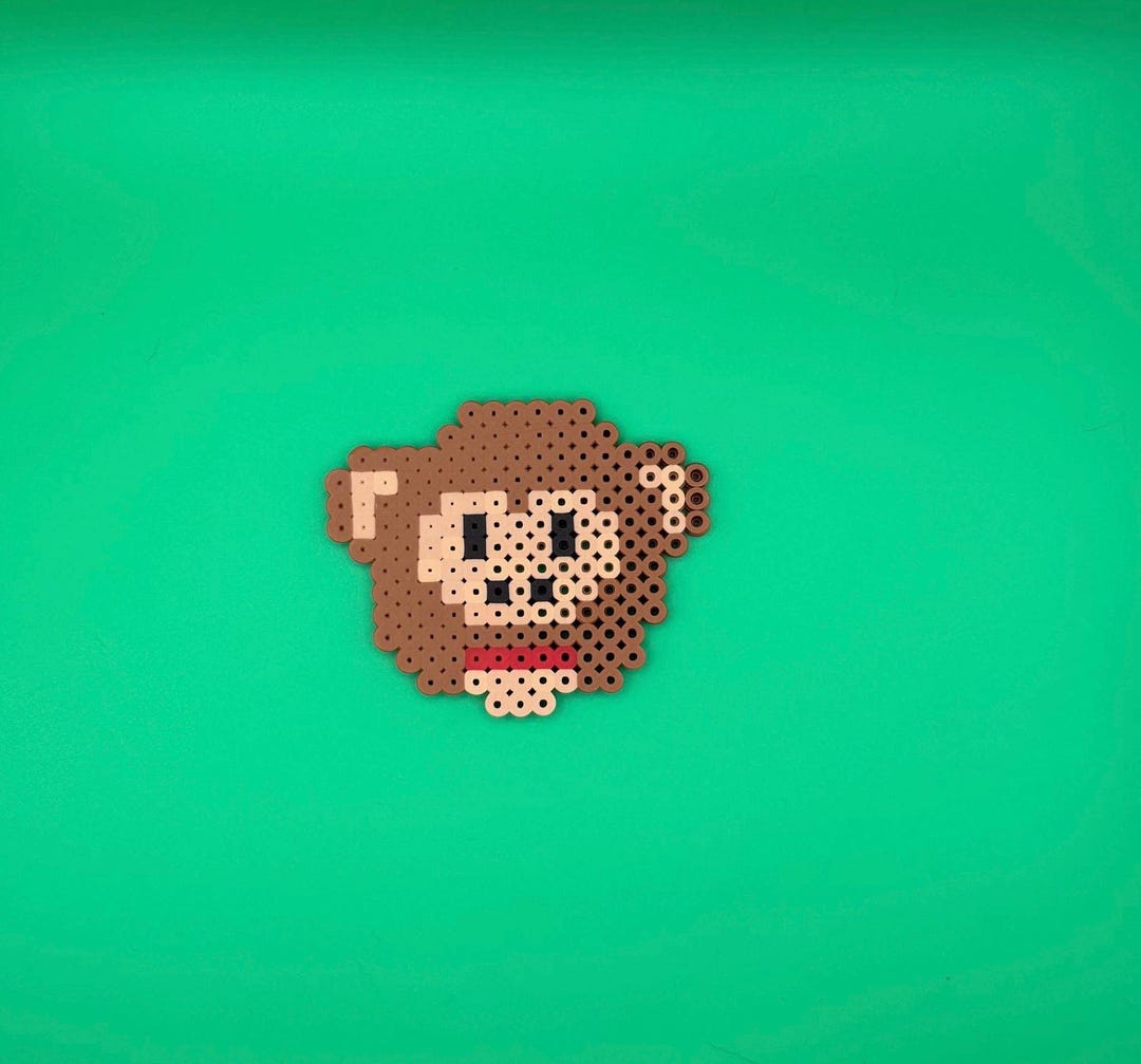 Monkey Face Perler Bead - Etsy