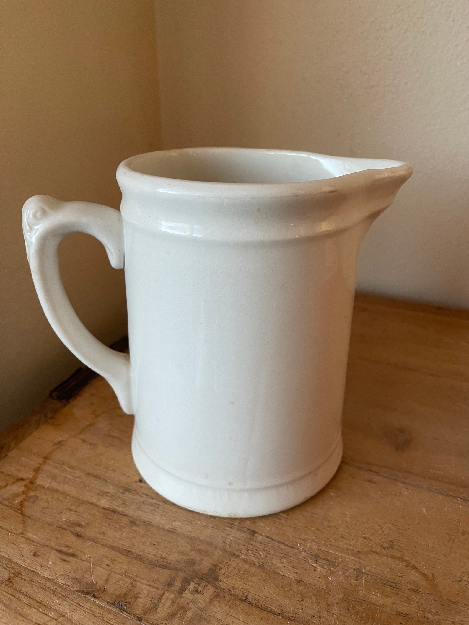 Antique Homer Laughlin Ironstone Porcelain White Pitcher - Etsy
