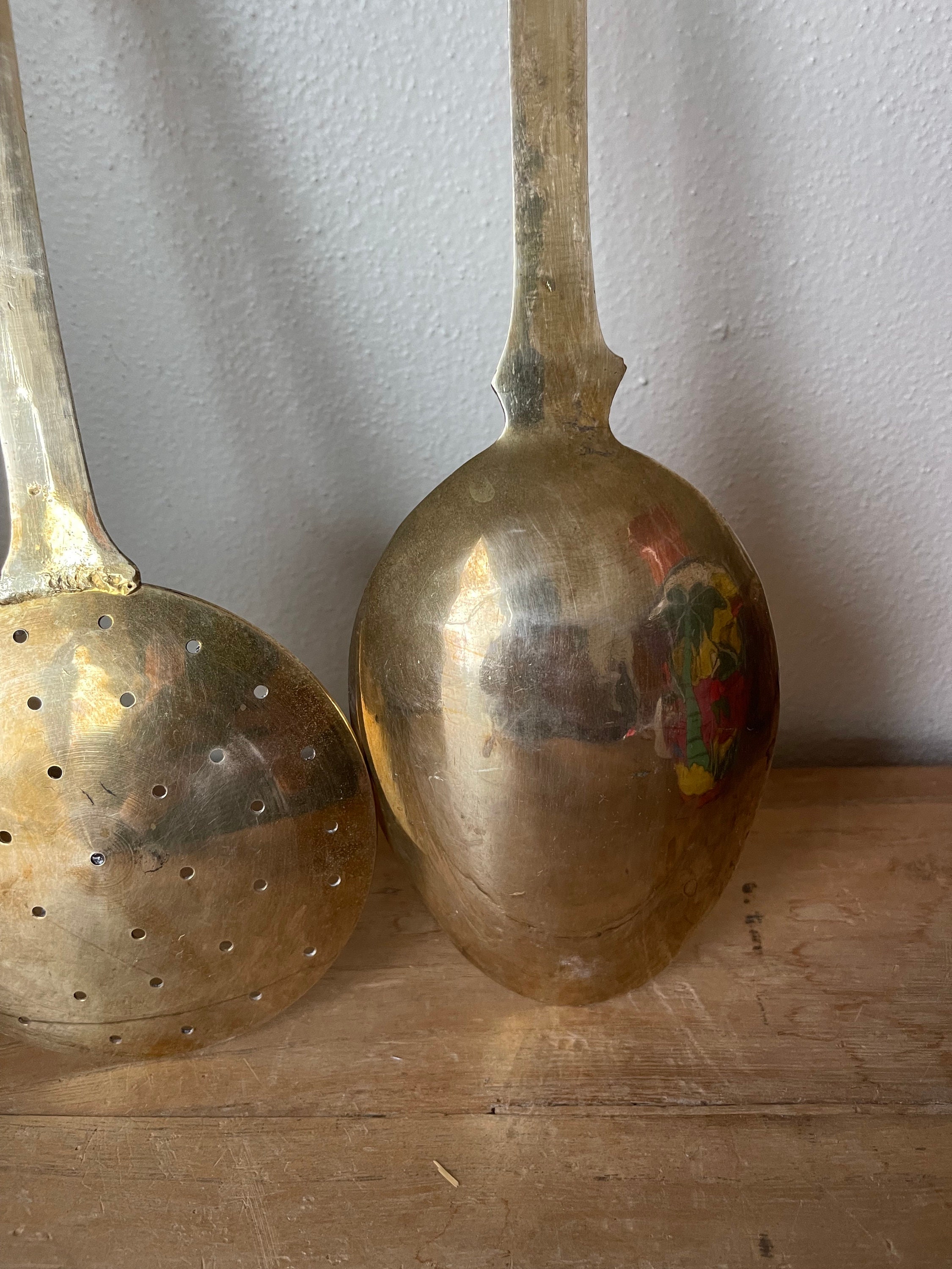 Vintage Brass Decorative Spoon Set Kitchen Wall Decor Decor - Etsy