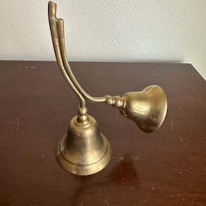 Vintage Brass English Double Bell | Christmas Holiday Seasonal Decor - Etsy