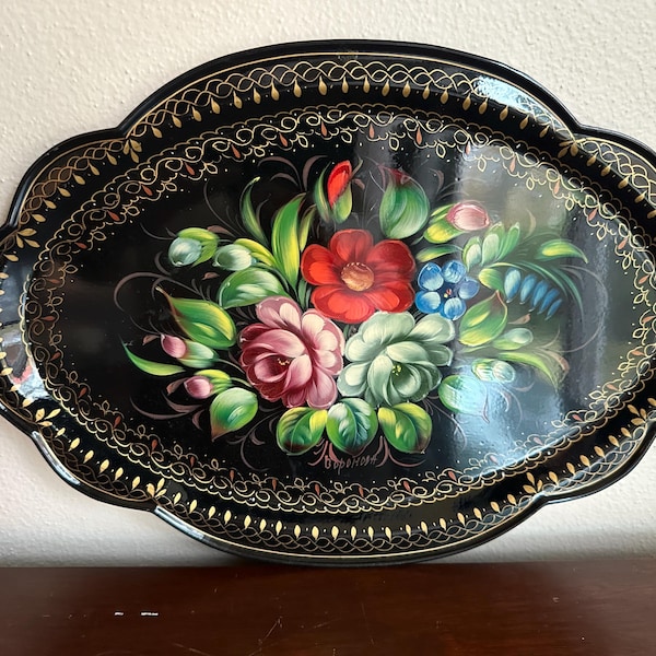 Russian Metal Tray - Etsy