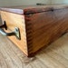 Vintage Hand Made Wood Sewing Box With Brass Handles & Dovetail Detail ...