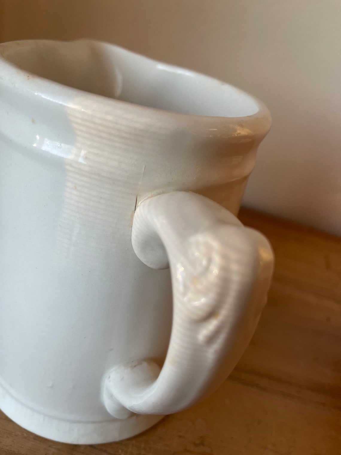 Antique Homer Laughlin Ironstone Porcelain White Pitcher - Etsy