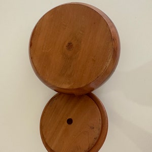 Vintage MCM 1960s Handmade Round Wood Lidded Bowl Marquetry Segmented ...