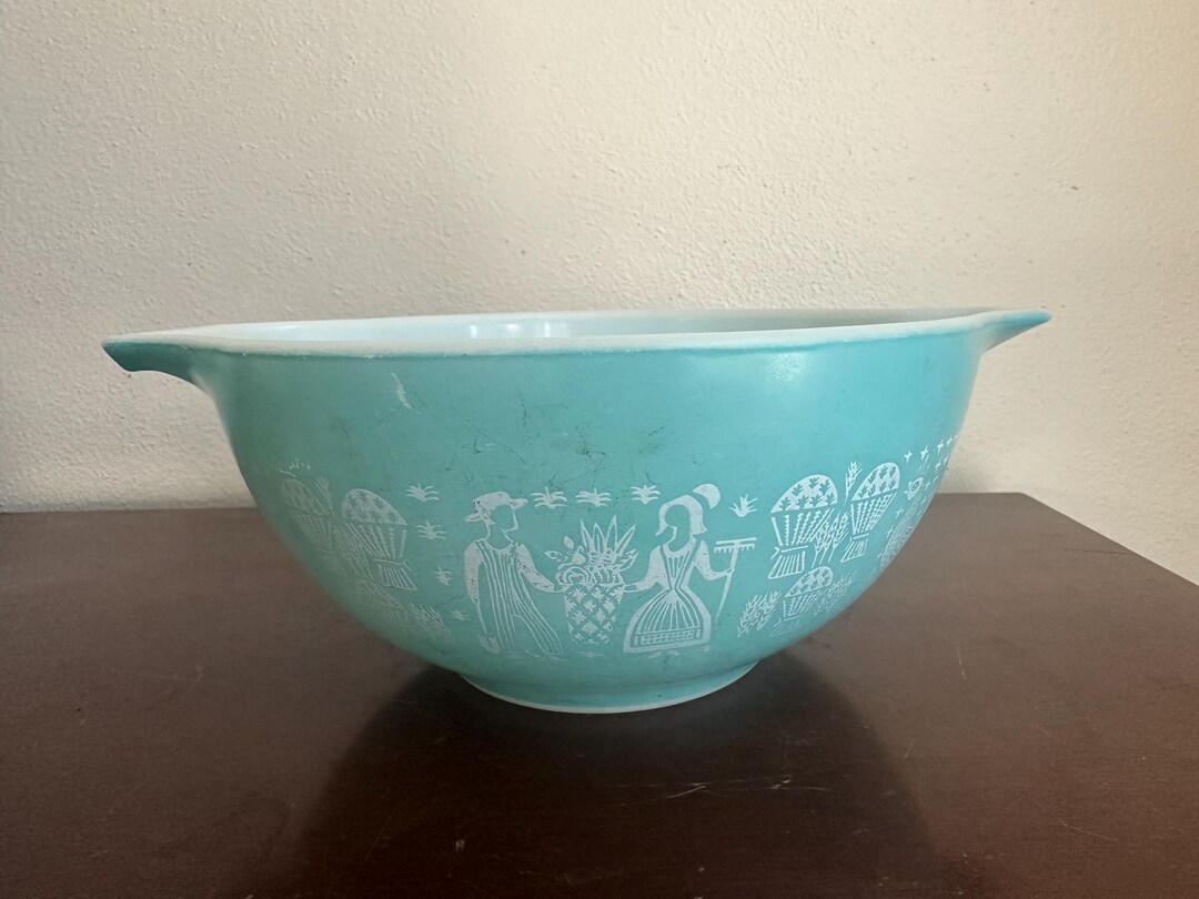 Vintage Pyrex 444 Amish Butterprint 1-1/2 Qt Mixing Bowl | Wear Present ...