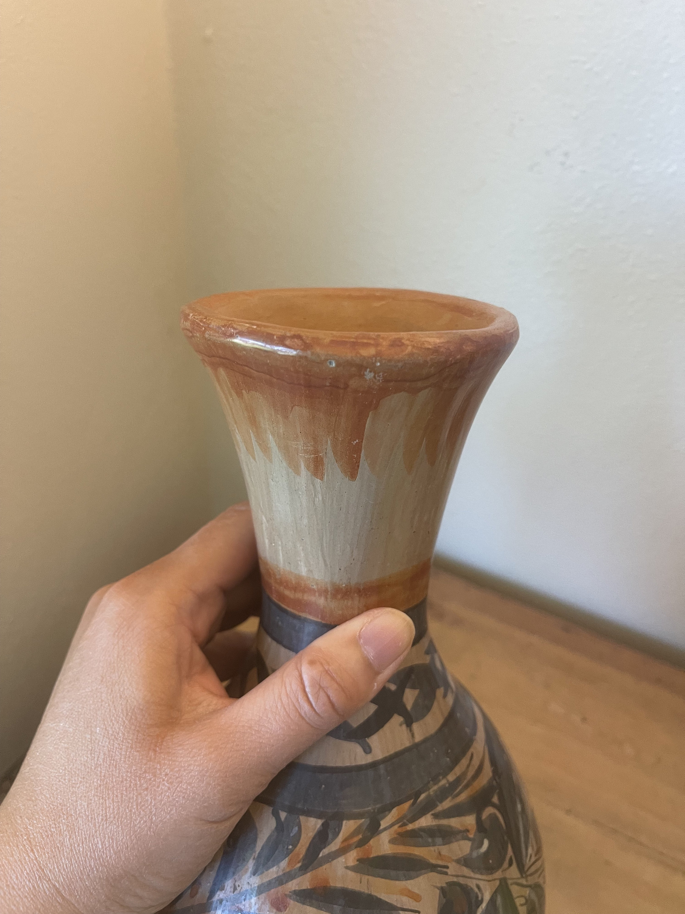 Vintage Tonala Burnished Pottery Vase Floral Leaf Design - Etsy