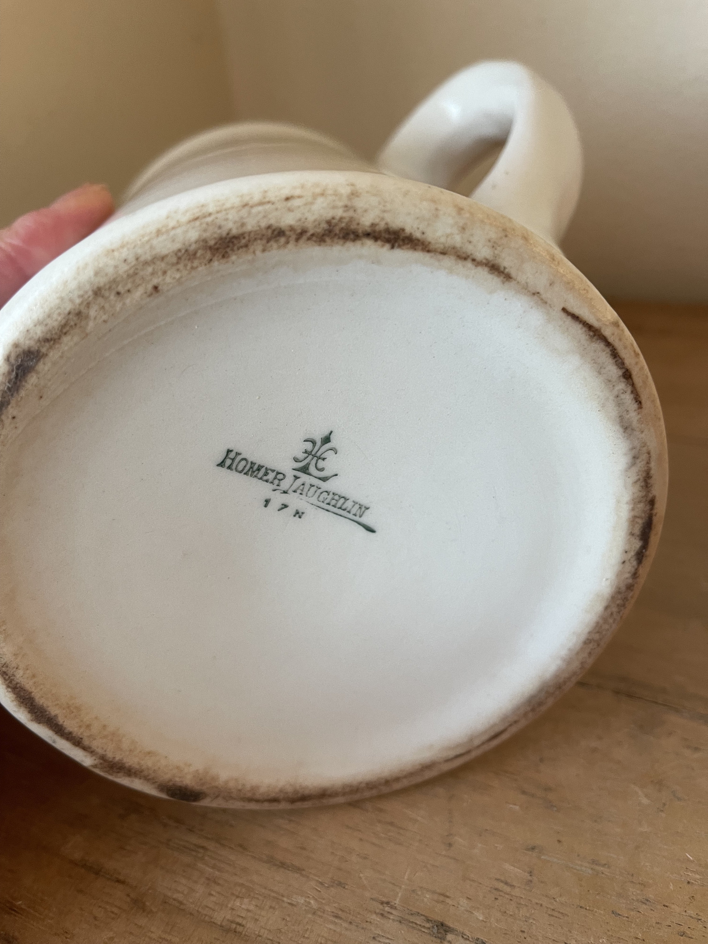 Antique Homer Laughlin Ironstone Porcelain White Pitcher - Etsy