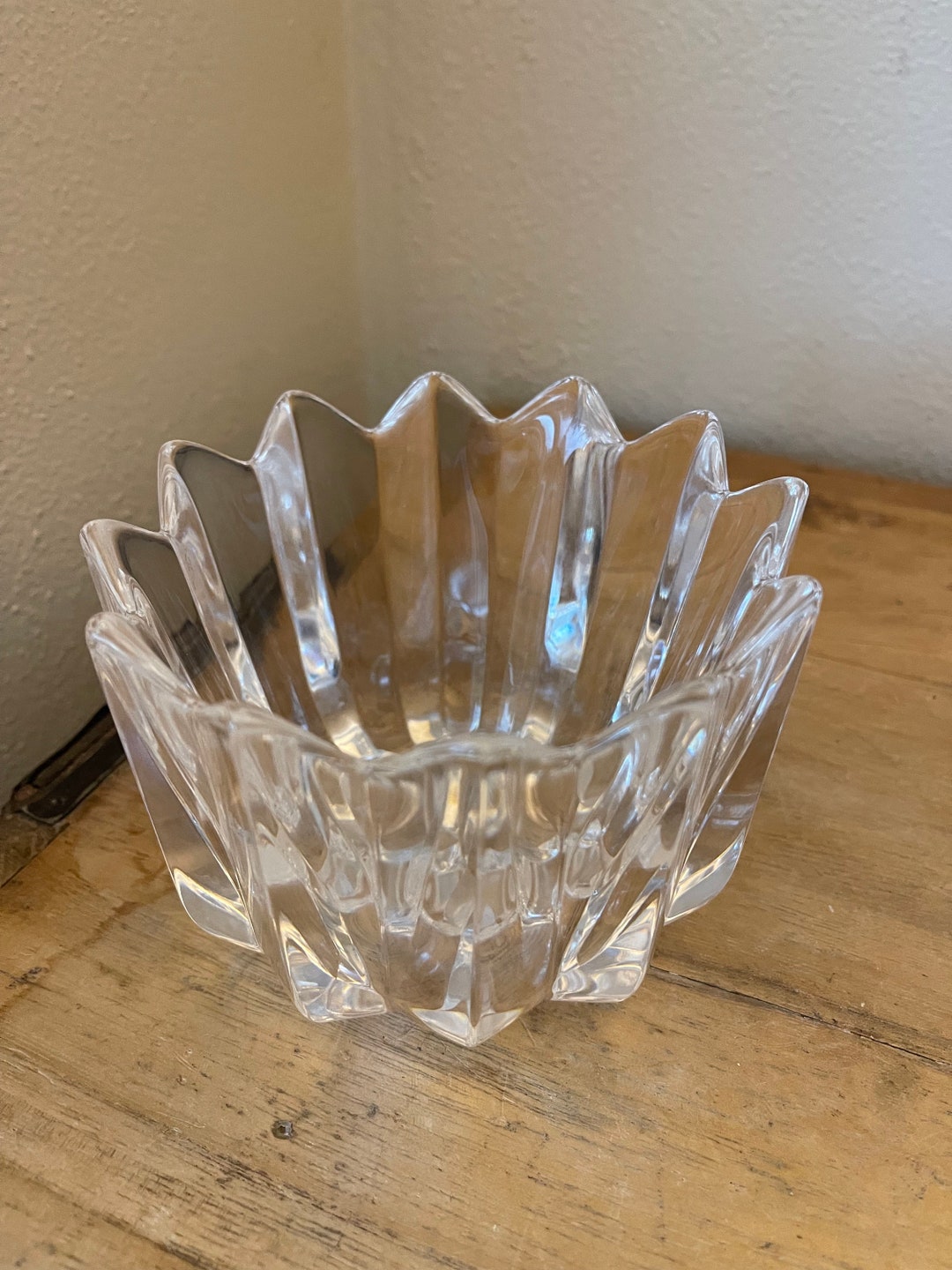 Vintage Orrefors Crystal Fleur Glass Bowl Jan Johansson | Sweden - Etsy