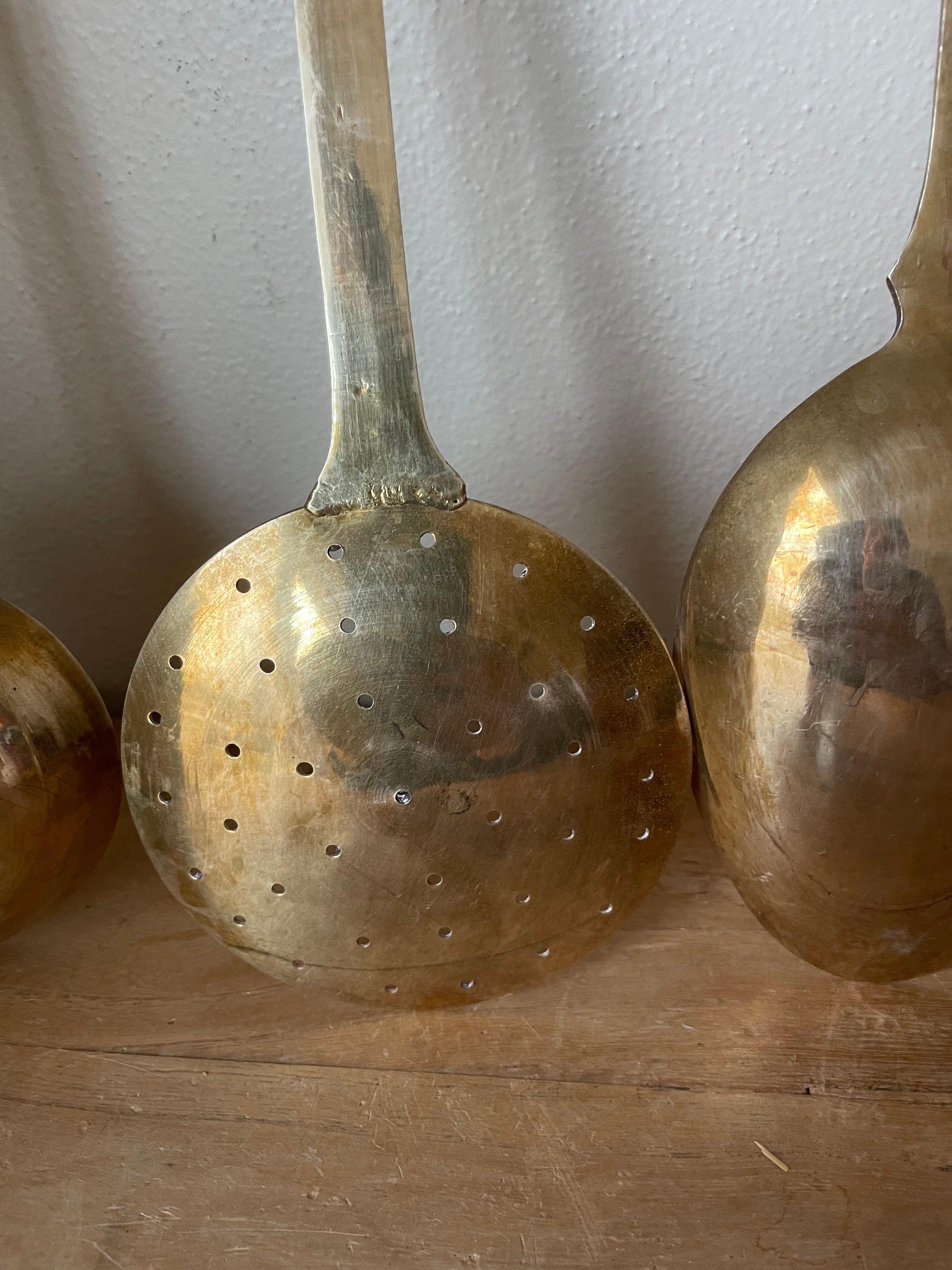 Vintage Brass Decorative Spoon Set Kitchen Wall Decor Decor - Etsy