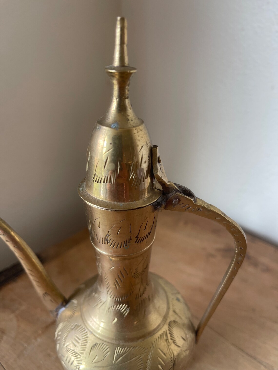 Vintage Boho Etched Brass Teapot | Small Size - Etsy