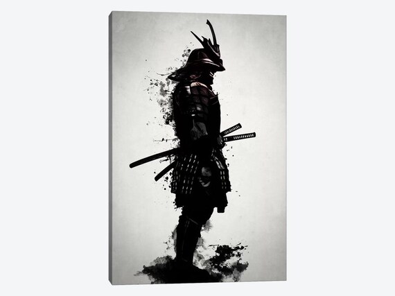 Samurai Armor Decor Samurai Canvas Art Trendy Wall Art | Etsy
