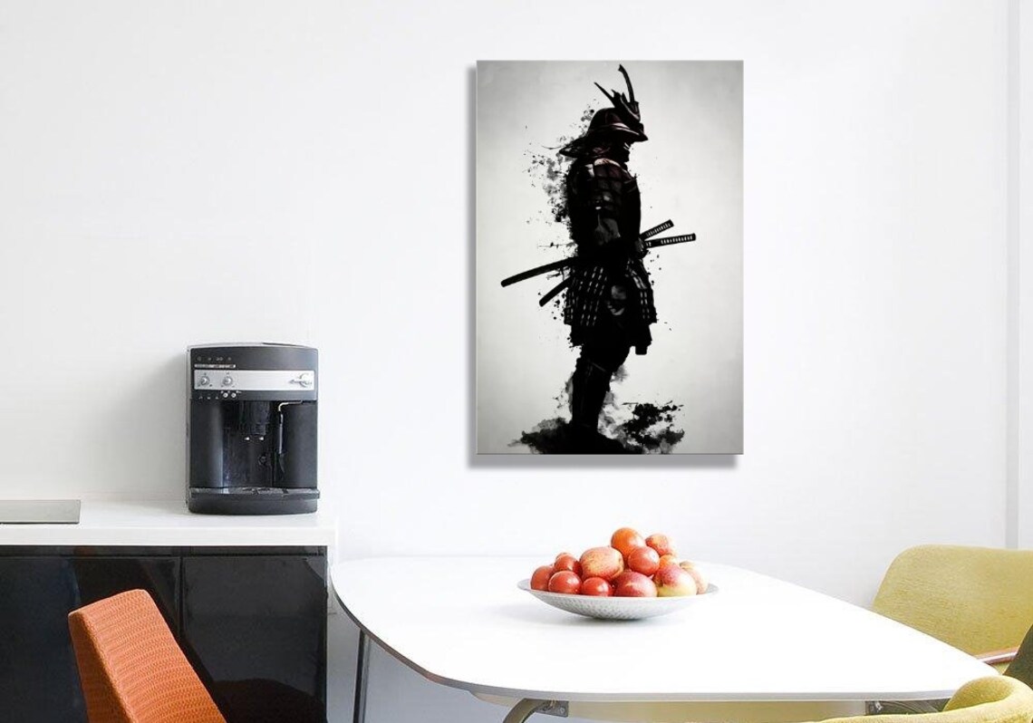 Samurai Armor Decor Samurai Canvas Art Trendy Wall Art | Etsy