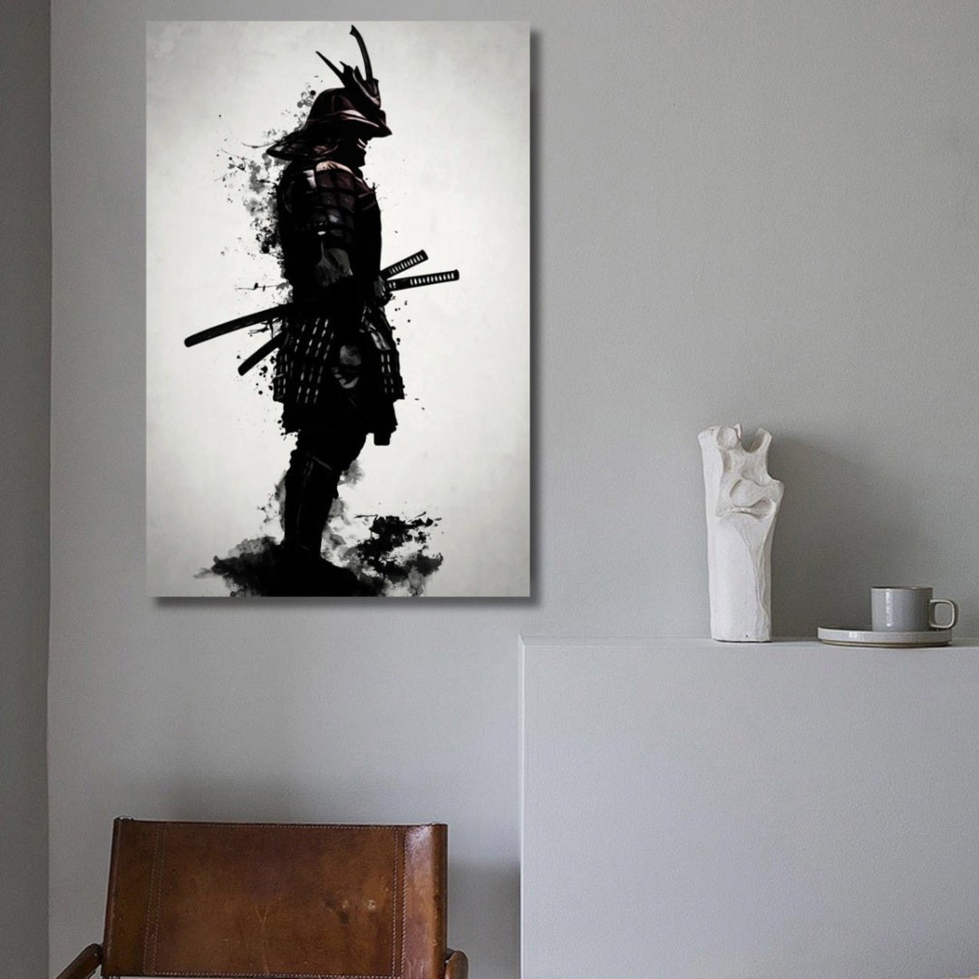 Samurai Armor Decor - Samurai Canvas Art - Trendy Wall Art - Gifts for ...