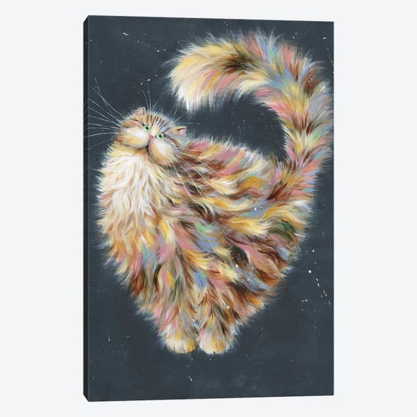Fluffy Cat Art - Etsy