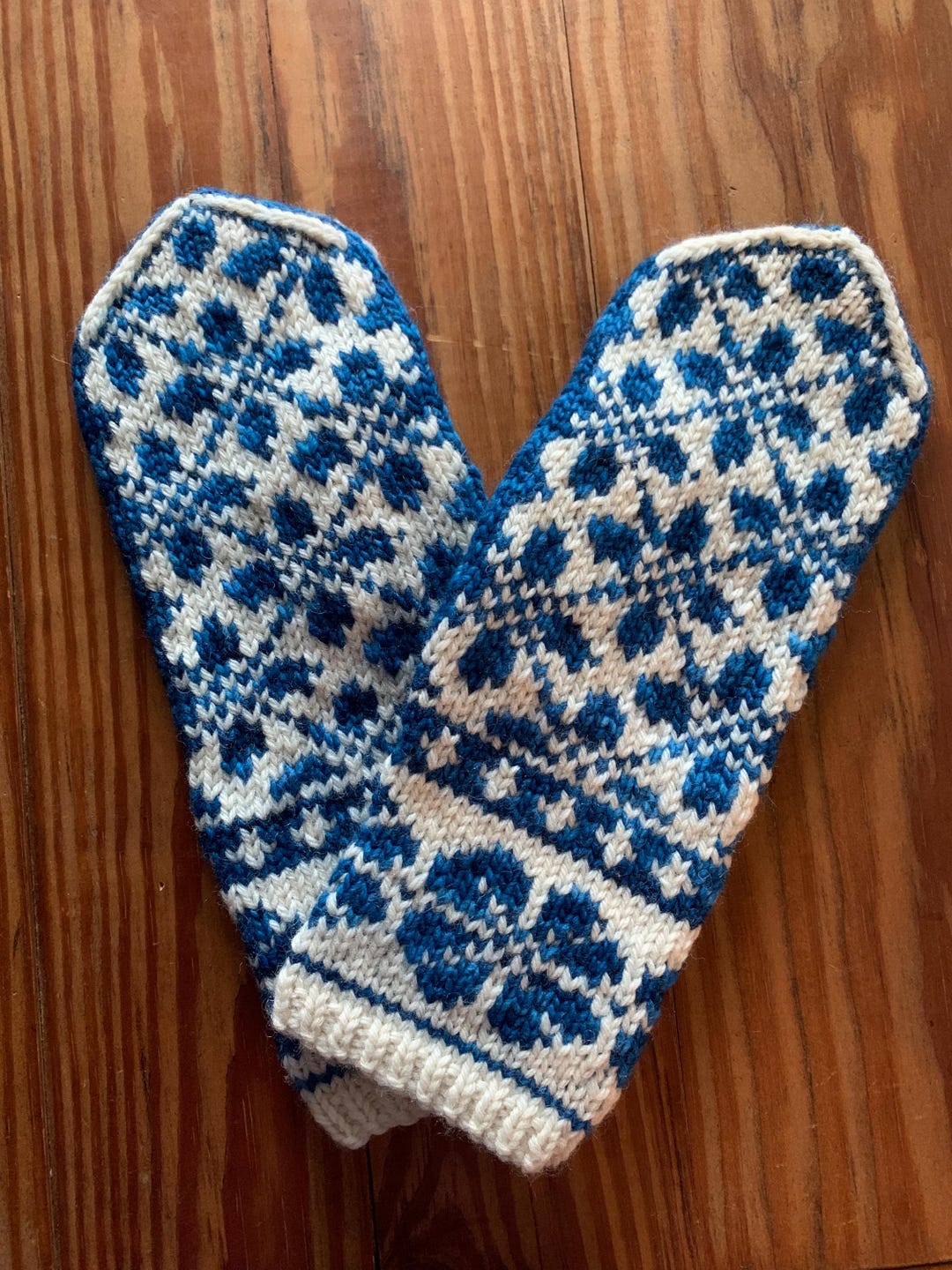 Norwegian Selbu Mittens, Handknit - Etsy