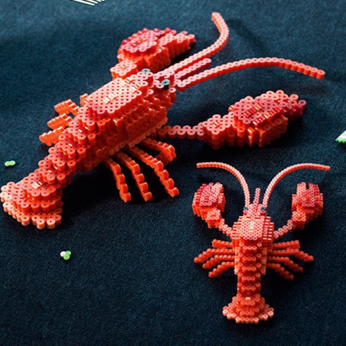DIY Lobster 3D Perler Bead Pattern Tutorial - Etsy