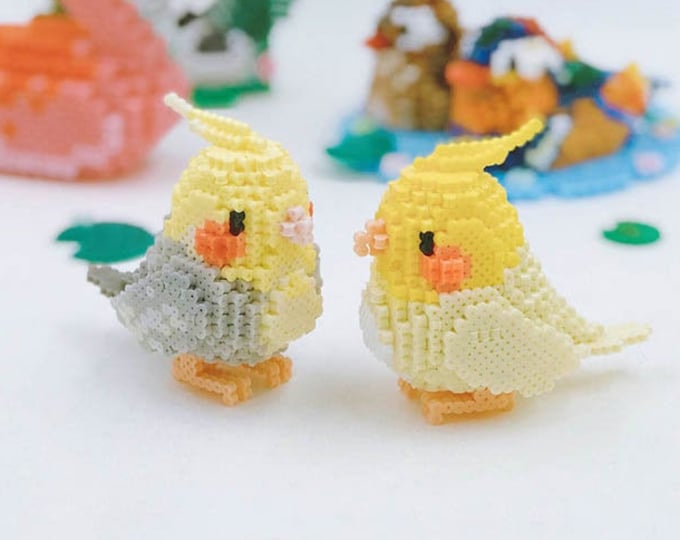 Cockatiel Birds 3D Perler Bead Pattern Tutorial - Etsy