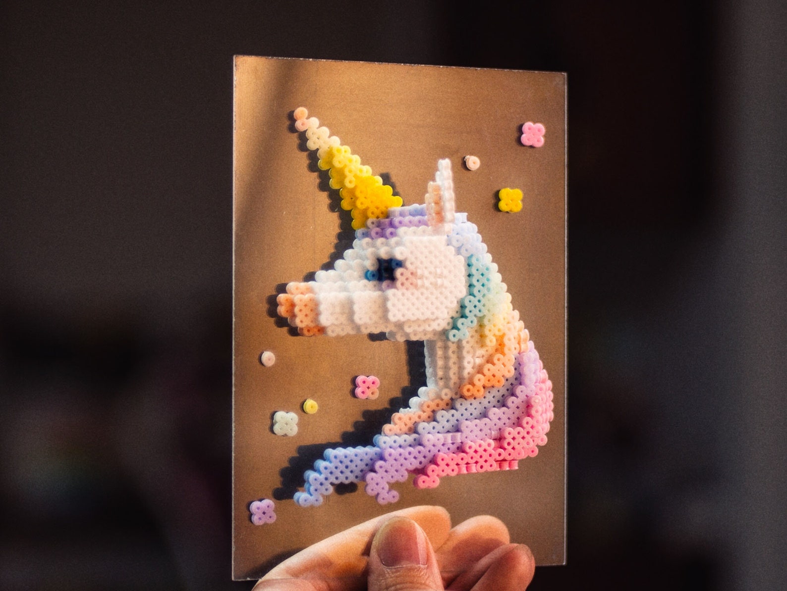 DIY Rainbow Unicorn 3D Perler Bead Pattern Tutorial - Etsy Canada