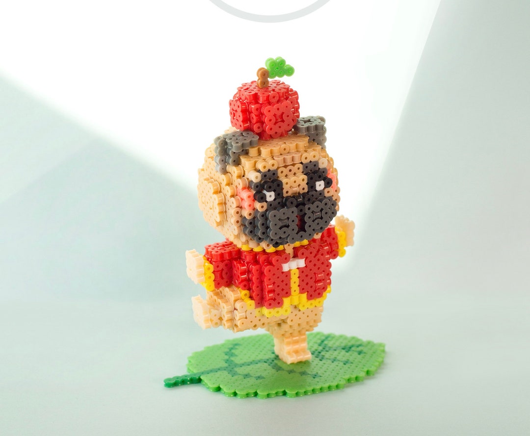 Pug With Apple 3D Perler Bead Pattern Tutorial - Etsy