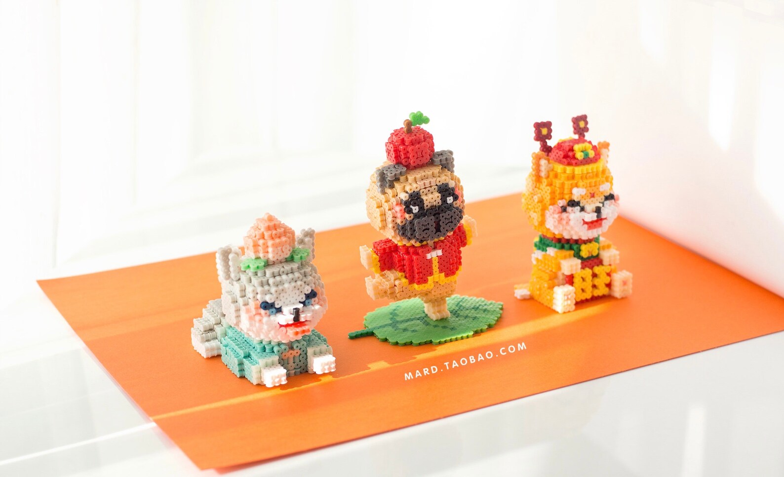 Pug With Apple 3D Perler Bead Pattern Tutorial - Etsy