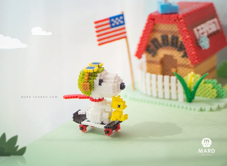 Snoopy House 3D Perler Bead Pattern Tutorial - Etsy Canada