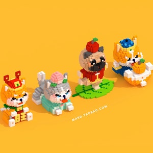 Pug With Apple 3D Perler Bead Pattern Tutorial - Etsy