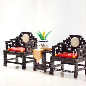 Traditional Chinese Furniture 3D Perler Bead Pattern Tutorial - Etsy