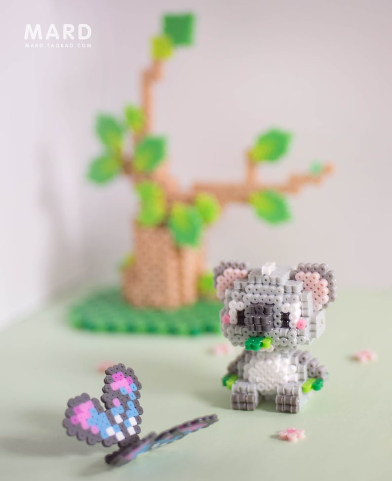 DIY Koala 3D Perler Bead Pattern Tutorial - Etsy