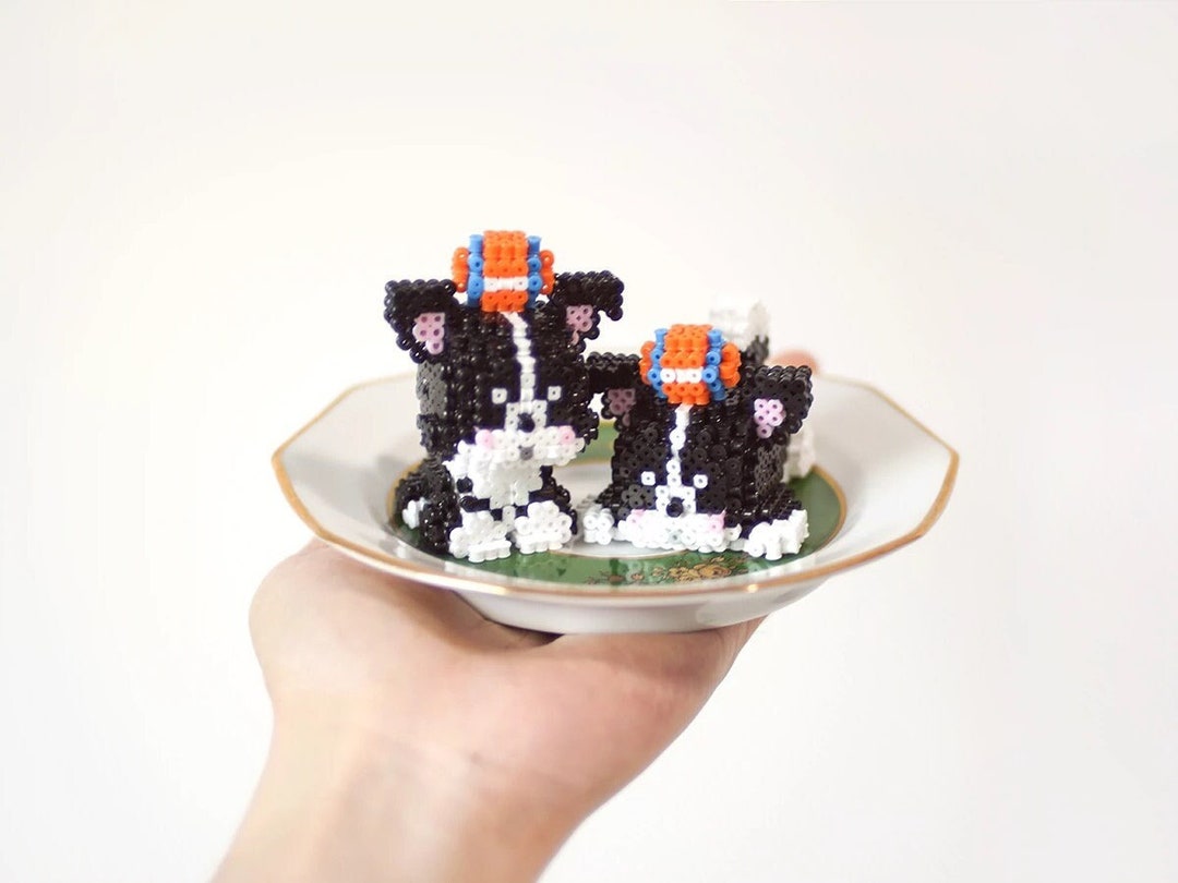 Border Collie: Dog Series - 3D Perler Bead Pattern Tutorial - Etsy