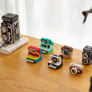 Set of 6 Cameras | 3D Perler Bead Pattern Tutorial | Vintage Camera - Etsy