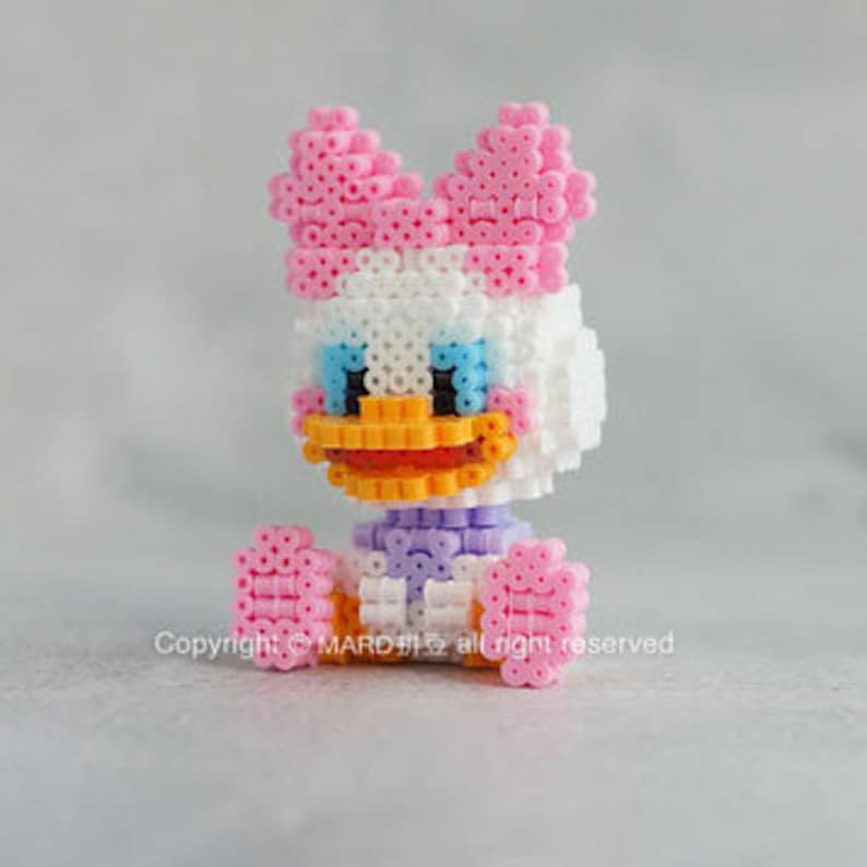 DIY Disney Mickey & Minnie Mouse 3D Perler Bead Pattern Tutorial - Etsy