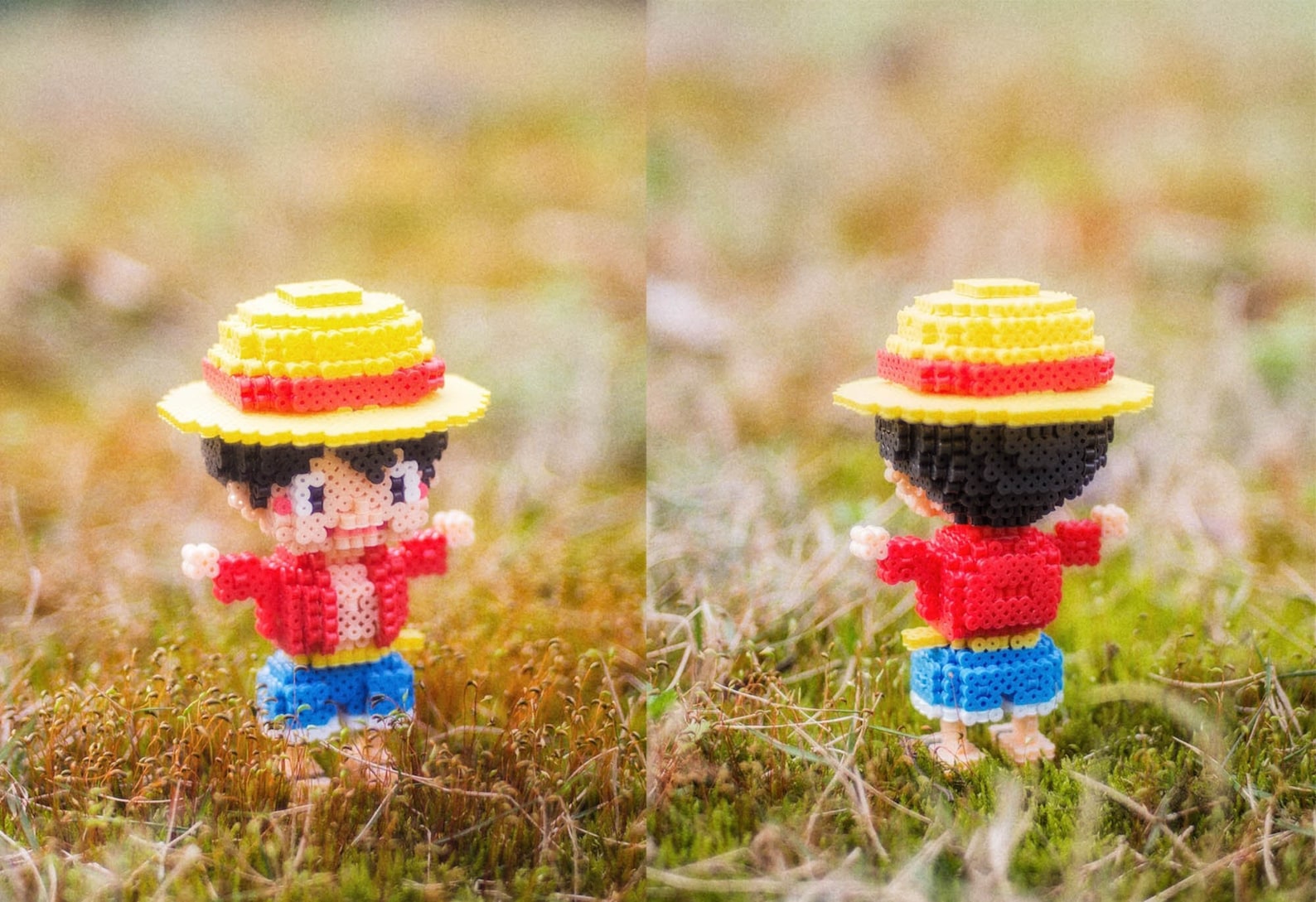 One Piece Luffy 3D Perler Bead Pattern Tutorial - Etsy Canada