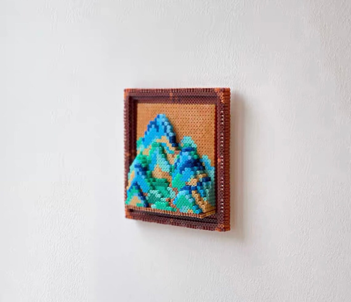 Set of 3 Famous Paintings 3D Perler Bead Pattern Tutorial - Etsy