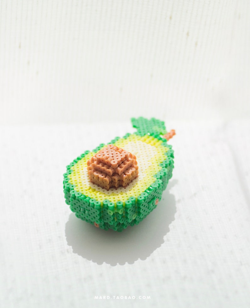 Set of 3 Fruits Avocado Lemon Grapefruit 3D Perler Bead | Etsy