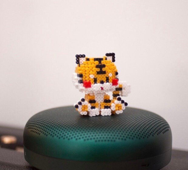 Set of 2 Tiger Perler Beads - Lunar New Year Tiger Zodiac | 3D Perler ...