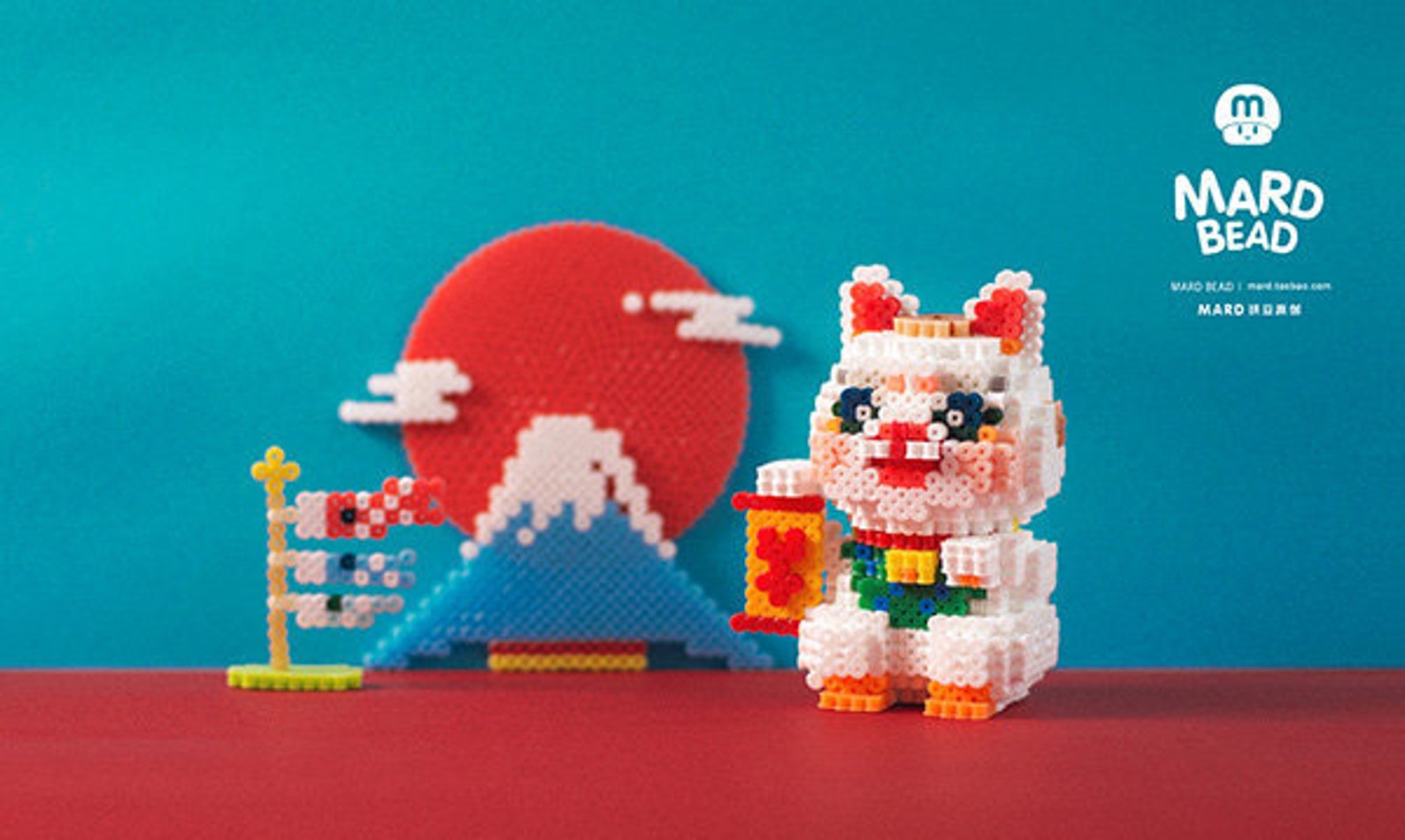 Japanese Fortune Cat 3D Perler Bead Pattern Tutorial - Etsy