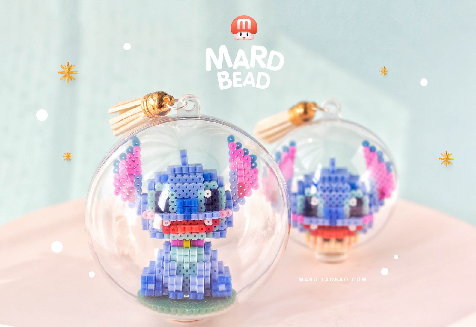 Set of 2 Stitch 3D Perler Bead Pattern Tutorial - Etsy