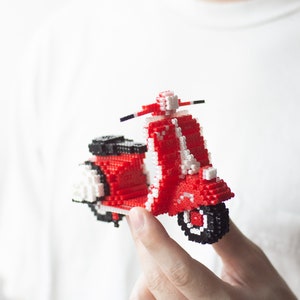 Vespa Scooter | 3D Perler Bead Pattern Tutorial - Etsy