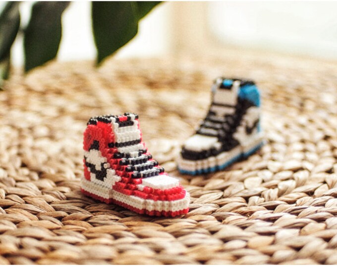 DIY Nike Air Jordan Sneakers 3D Perler Bead Pattern Tutorial - Etsy UK