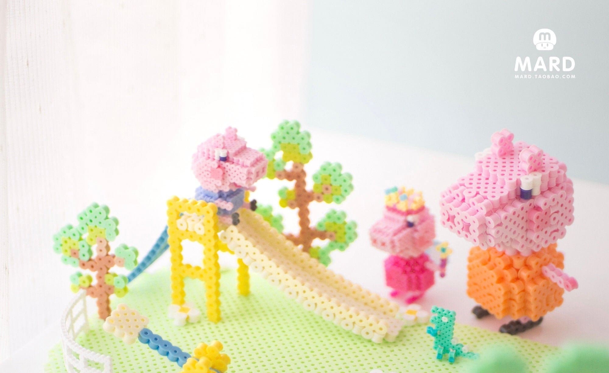 Peppa Pig 3D Perler Bead Pattern Tutorial Mummy Pig & George - Etsy
