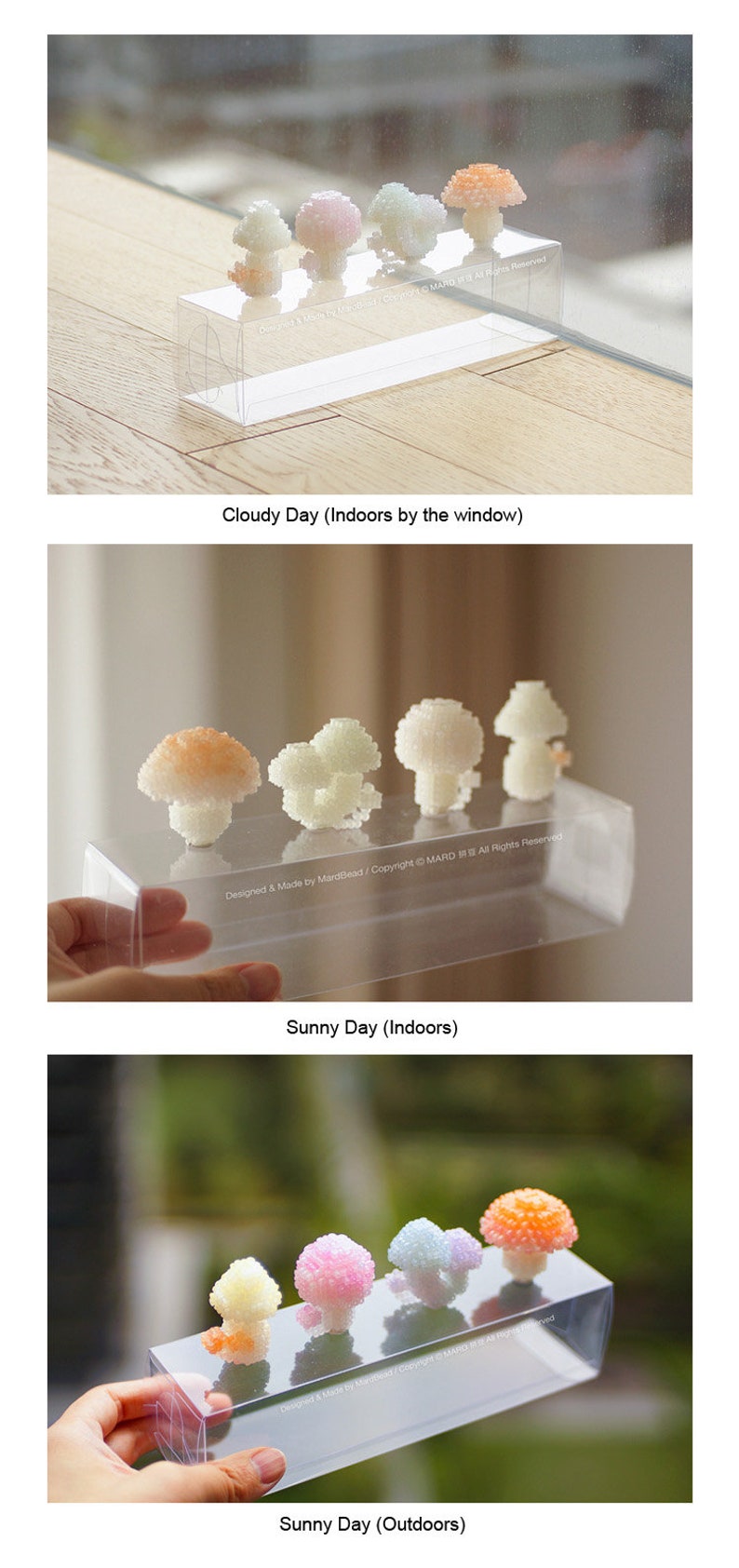 DIY Color Changing Mushroom 3D Perler Bead Pattern Tutorial | Color ...