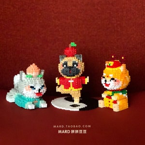 Pug With Apple 3D Perler Bead Pattern Tutorial - Etsy