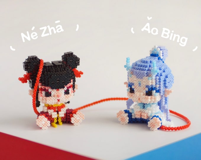 Ne Zha & Ao Bing 3D Perler Bead Pattern Tutorial - Etsy