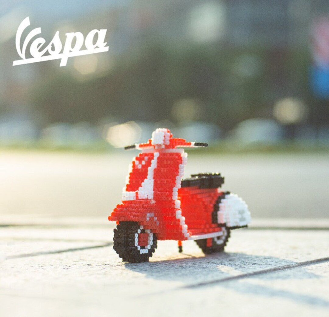 Vespa Scooter | 3D Perler Bead Pattern Tutorial - Etsy