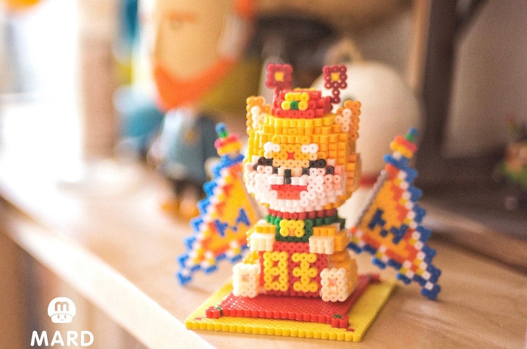 Auspicious Corgi Dog With Lucky Sign 3D Perler Bead Pattern Tutorial - Etsy