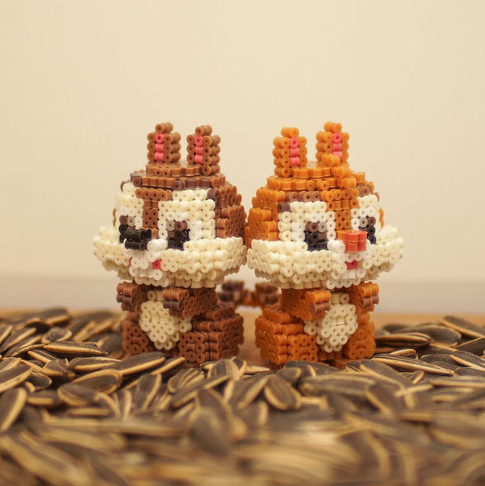 Chipmunk and Acorn 3D Perler Bead Pattern Tutorial - Etsy