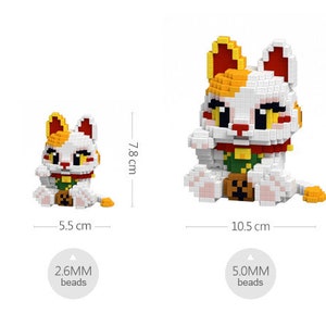 DIY Fortune Cat 3D Perler Bead Pattern Tutorial - Etsy