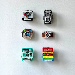 Set of 6 Cameras | 3D Perler Bead Pattern Tutorial | Vintage Camera - Etsy