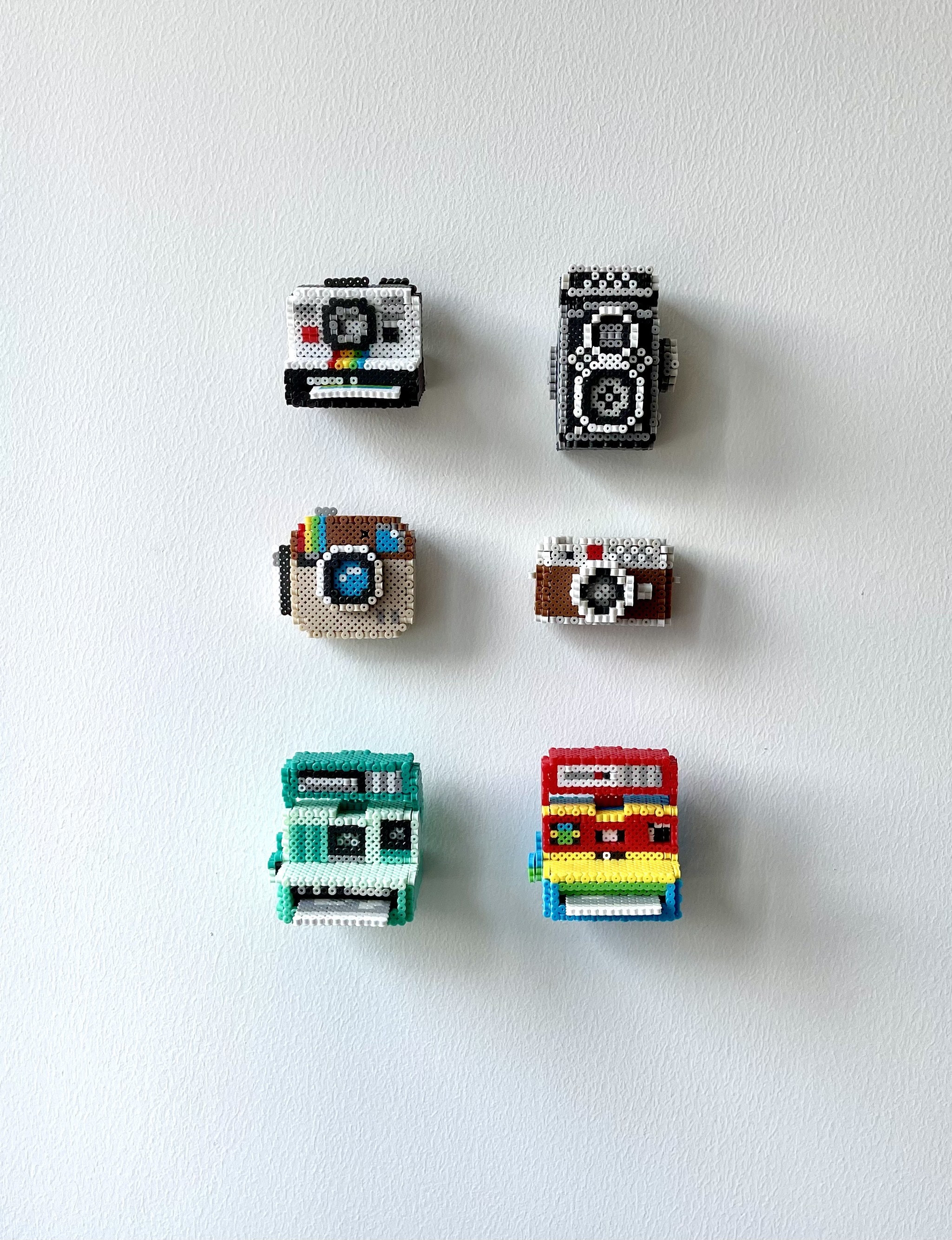 Set of 6 Cameras | 3D Perler Bead Pattern Tutorial | Vintage Camera - Etsy