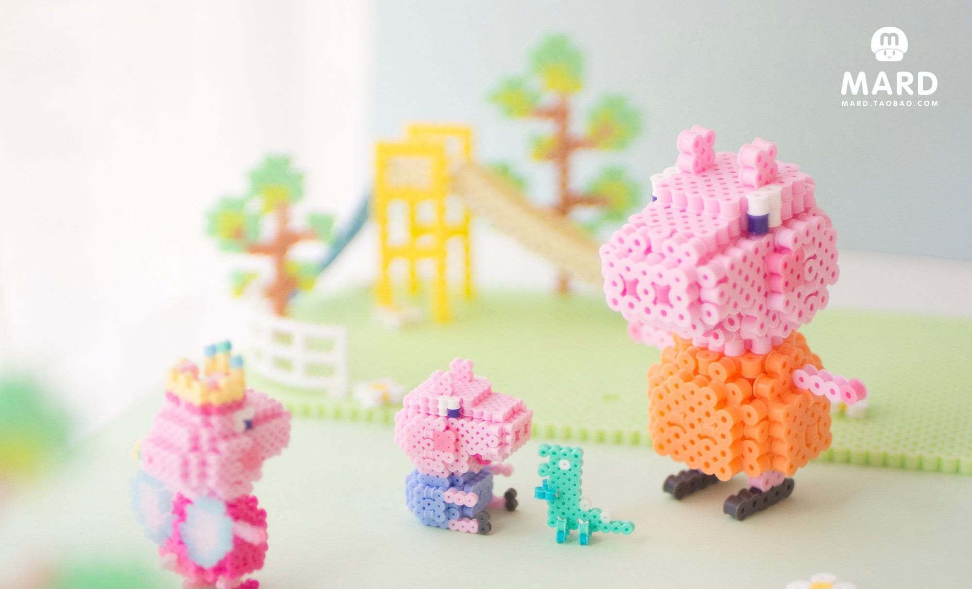 Peppa Pig 3D Perler Bead Pattern Tutorial Mummy Pig & George - Etsy